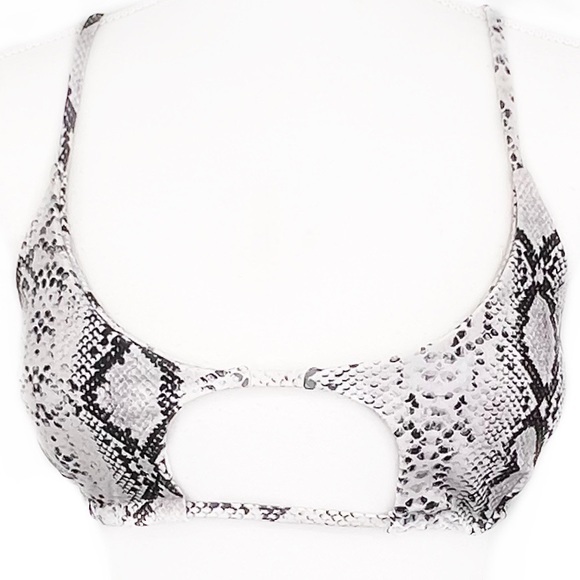Zaful | Swim | New Jessica Stockstill Zaful Black Gray Snake Print Full ...